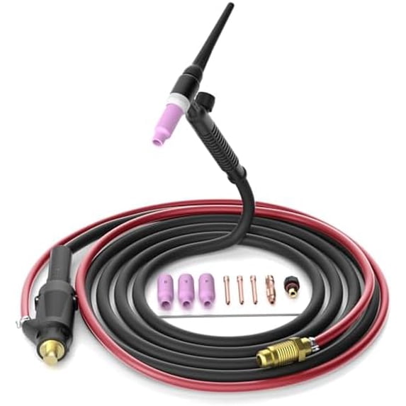 Lift TIG Welding Torch, WP-17FV Argon Air Cooled, 13FT Welder Torch 150 ...