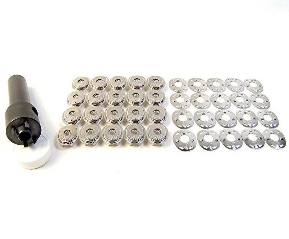 Lift The Dot Socket & Clinch Plate Fastener Set, 20 Piece Set w/Hand ...