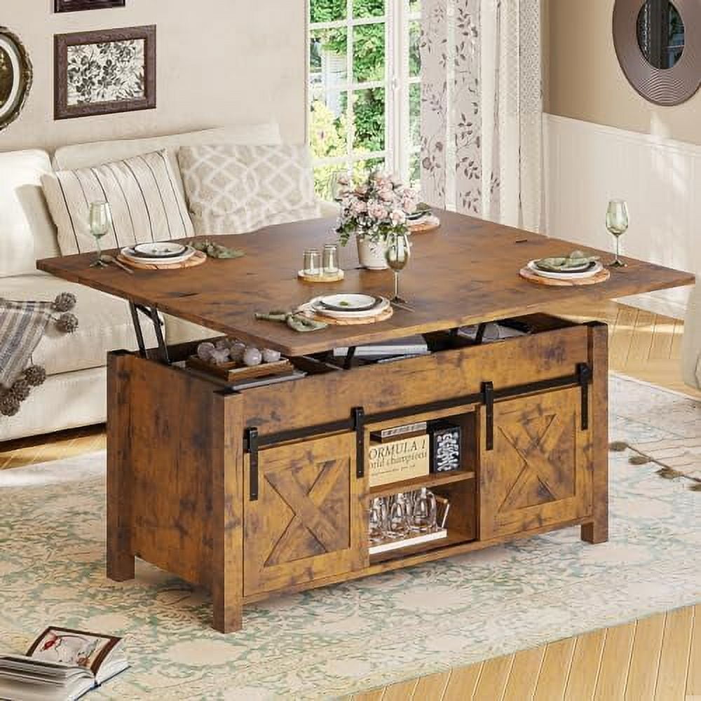 Lift Top Coffee Table, 4 in 1 Convertible Coffee Tables with Storage ...
