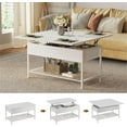 Lift Top Coffee Table ，4 in 1 Multi-Function Coffee Table with Hidden ...