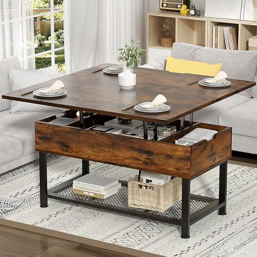 Lift Top Coffee Table 4 in 1 Multi- with for Living Room Lift Dining ...