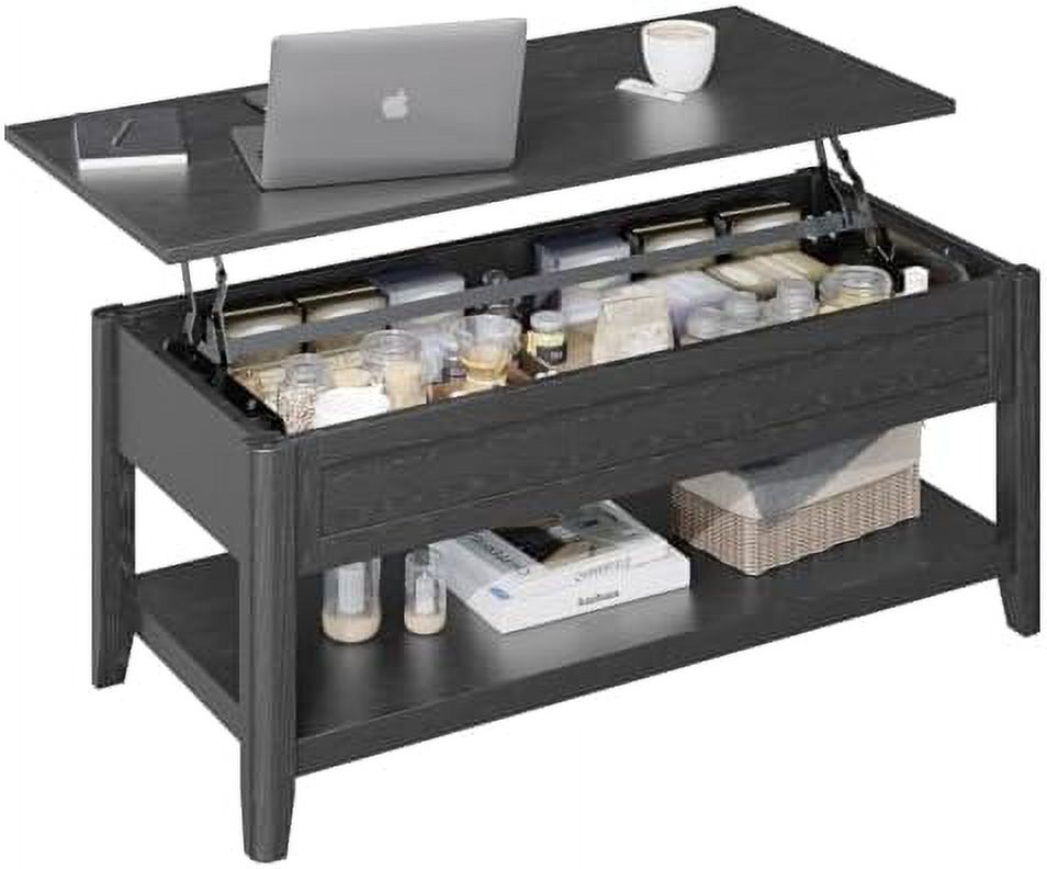 Lift Top Coffee Table 42x19x17 Inches Black - Walmart.com