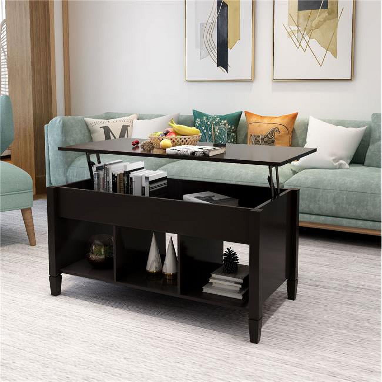 Lift Top Coffee Table, Black - Walmart.com