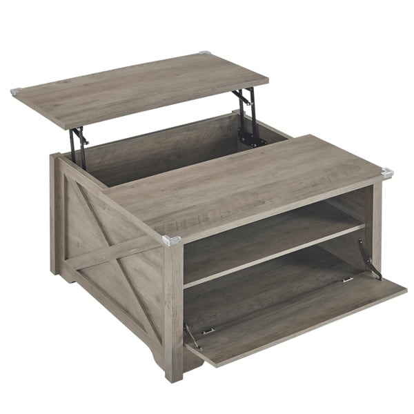 Lift Top Coffee Table, Ergonomic Rising Table with Hidden Compartment ...