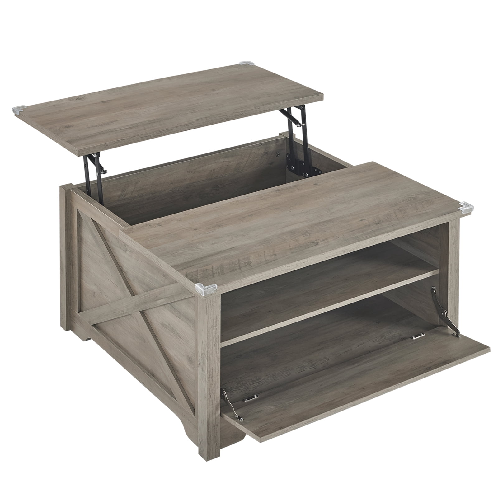 Lift Top Coffee Table, Ergonomic Rising Table with Hidden Compartment ...