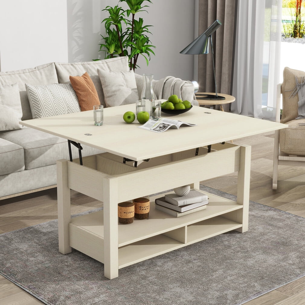 Lift Top Coffee Table with Expandable Tabletop, Rising Center Table w ...