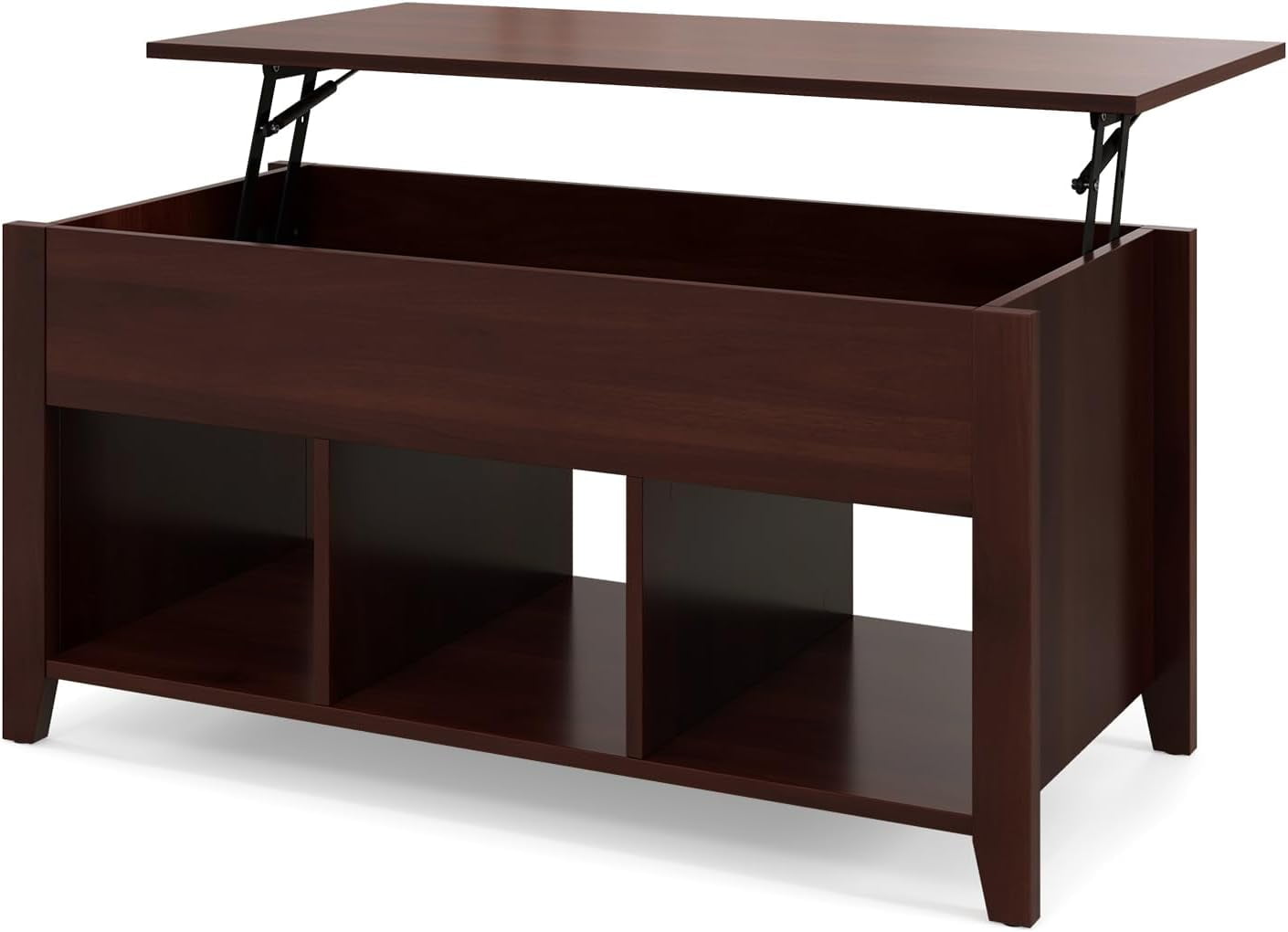 Lift Top Coffee Table, Farmhouse Center Table with Hidden Compartment ...