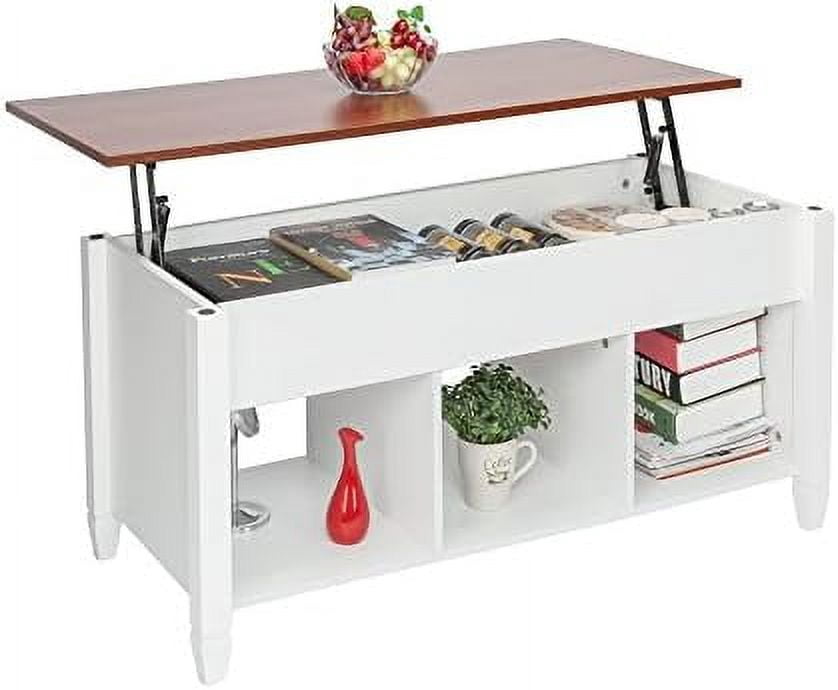 Lift Top Coffee Table with Hidden Compartment & Shelf,Modern Accent ...