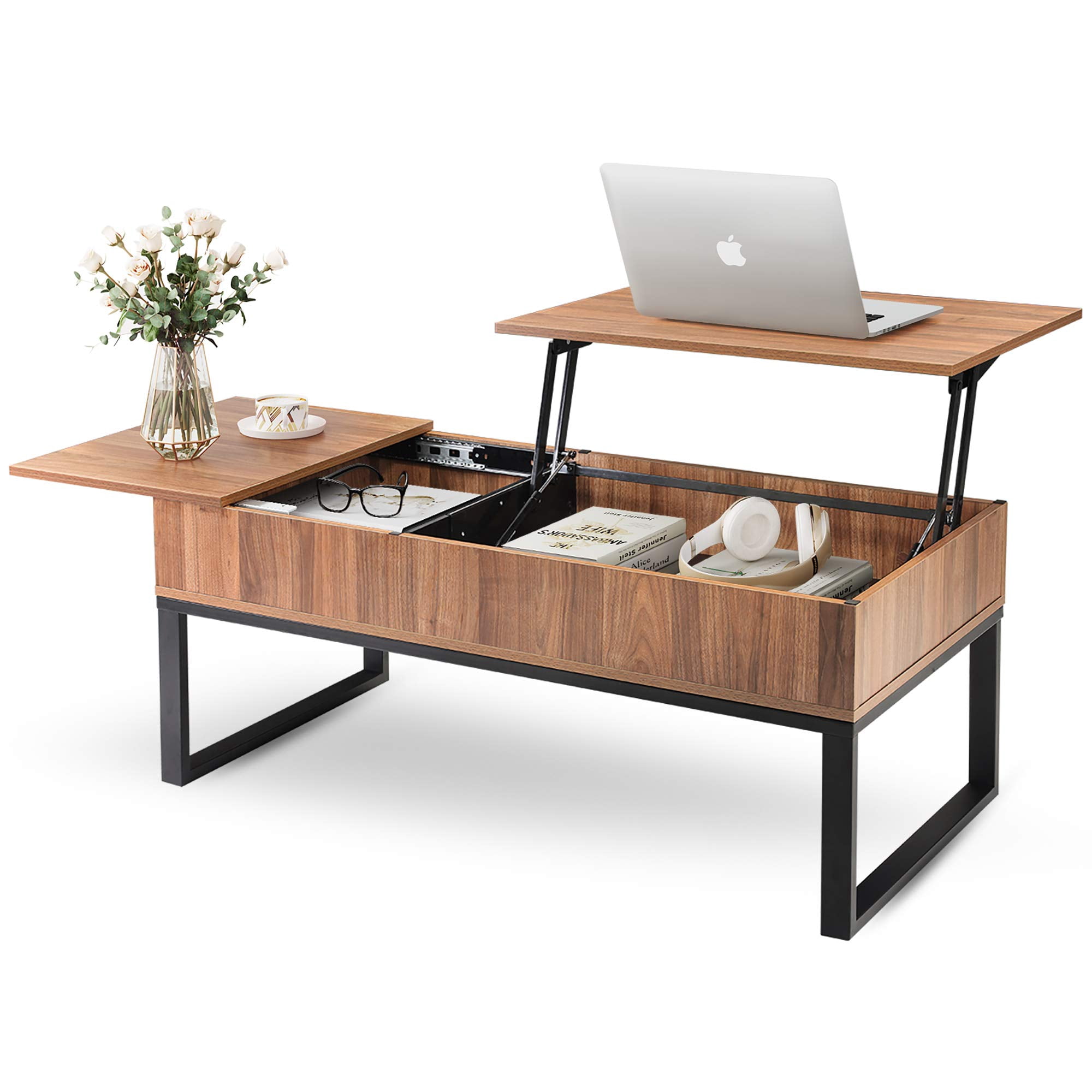 Lift Top Coffee Table with Hidden Storage Compartment and Slide Drawer ...