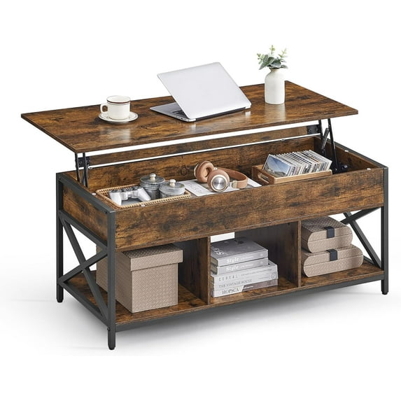 Lift Top Coffee Table Lift Coffee Table with Storage Shelf, Hidden ...