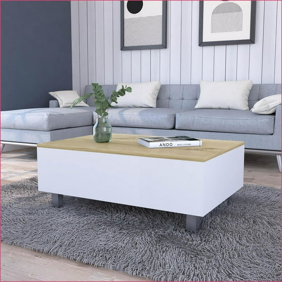Lift Top Coffee Table | Modern 31.5” Square | Concealed Storage ...