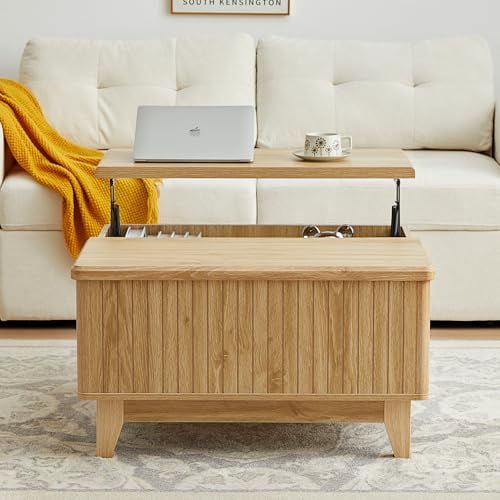 Lift Top Coffee Table, Square Coffee Table with Hidden Storage ...