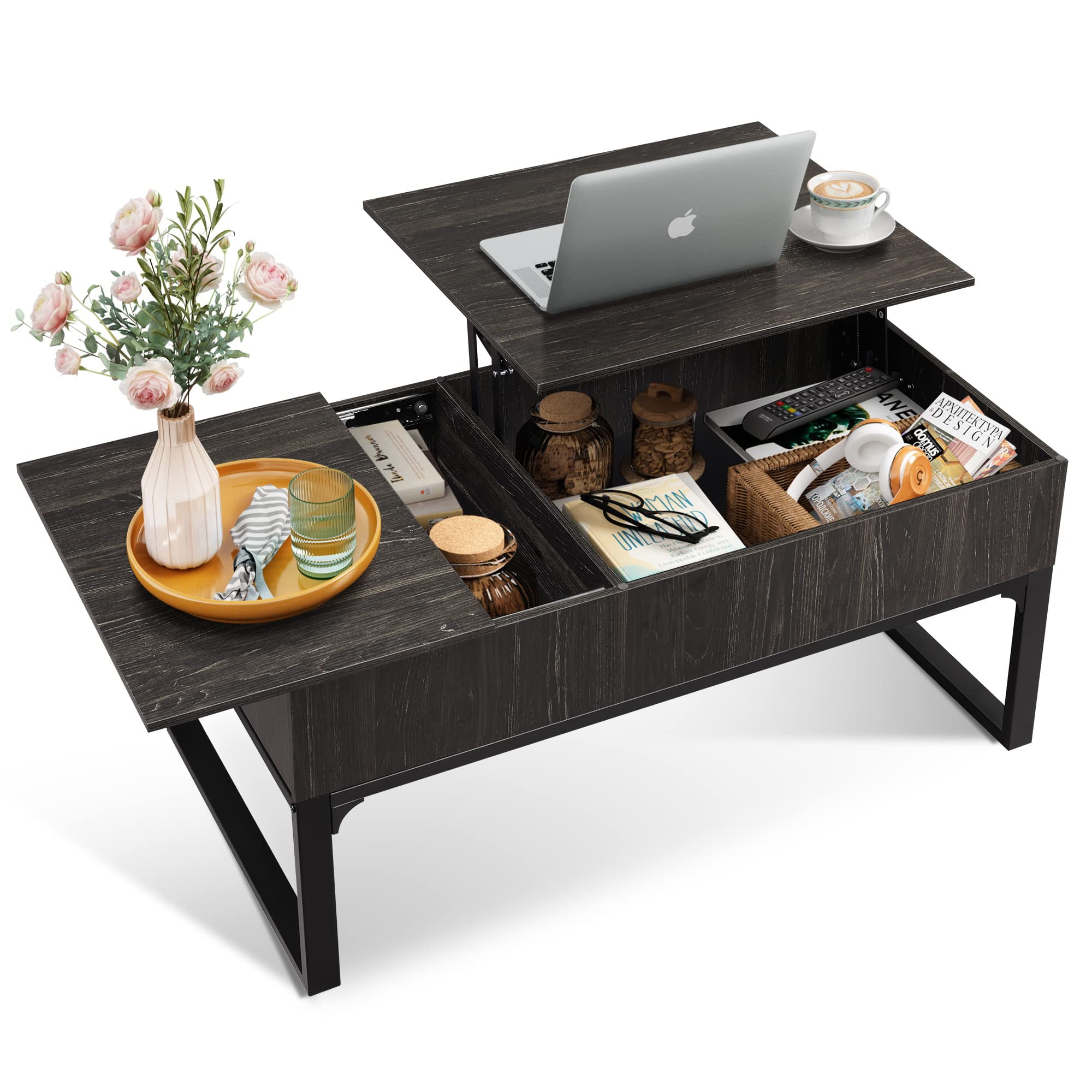 Lift Top Coffee Table with Storage, 40.9" Coffee Table with Lifting Top ...