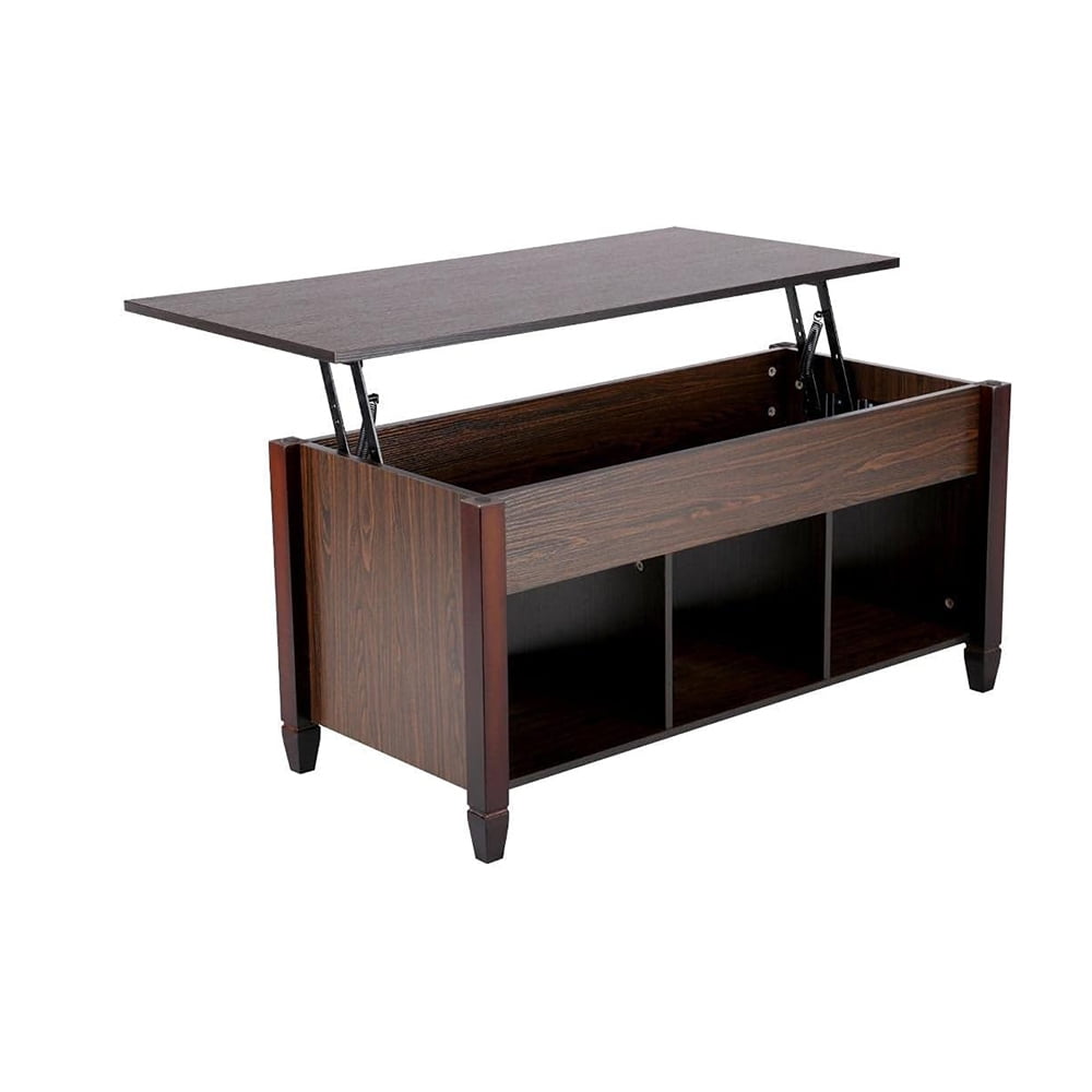 Lift Top Coffee Table with Storage Hidden Compartment & Shelf ...
