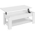 Lift Top Coffee Table W Hidden Compartment And Open Vintage Lift