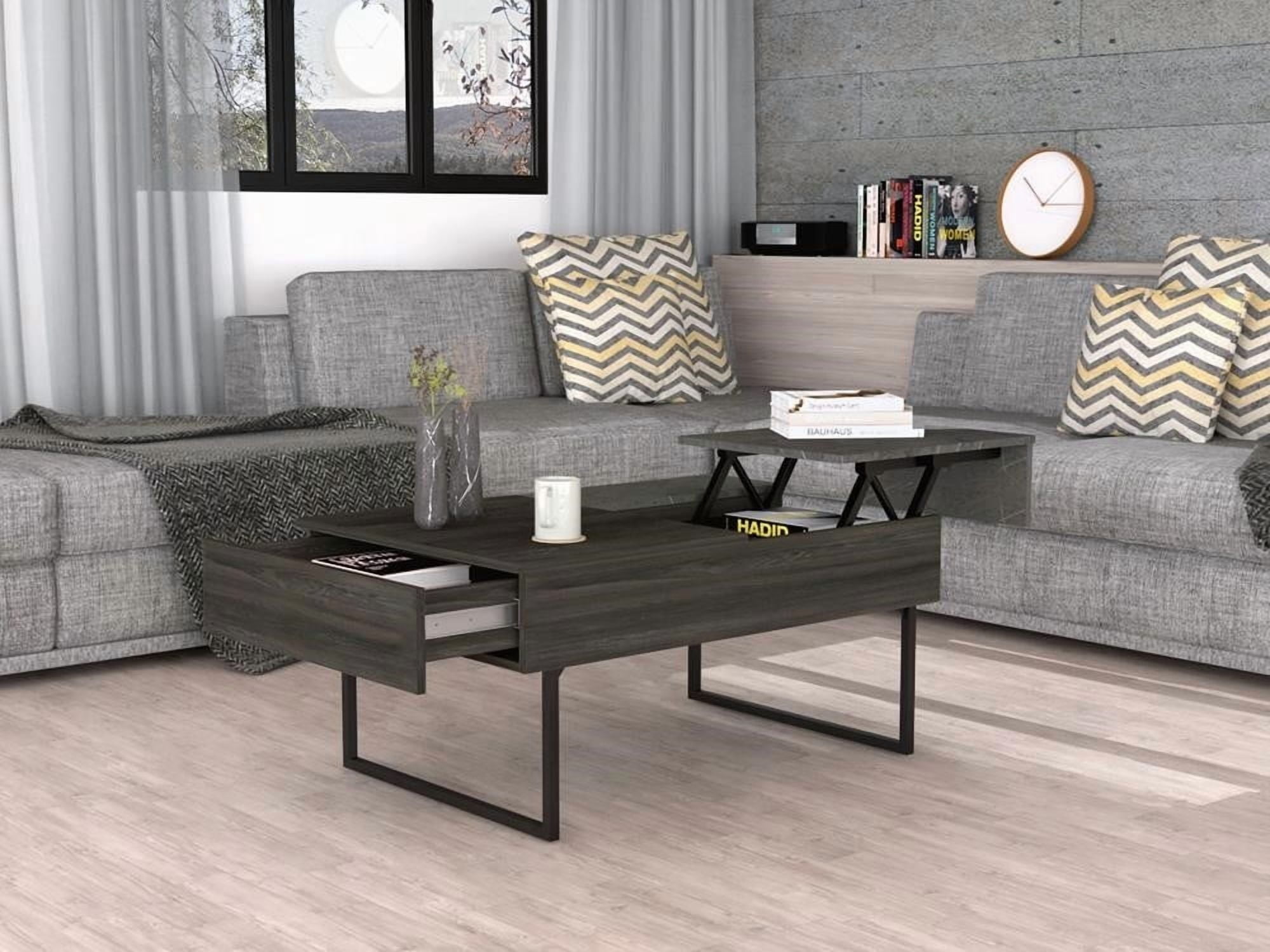 Lift Top Coffee Table with Concealed Storage, Spacious Top - Dazza ...