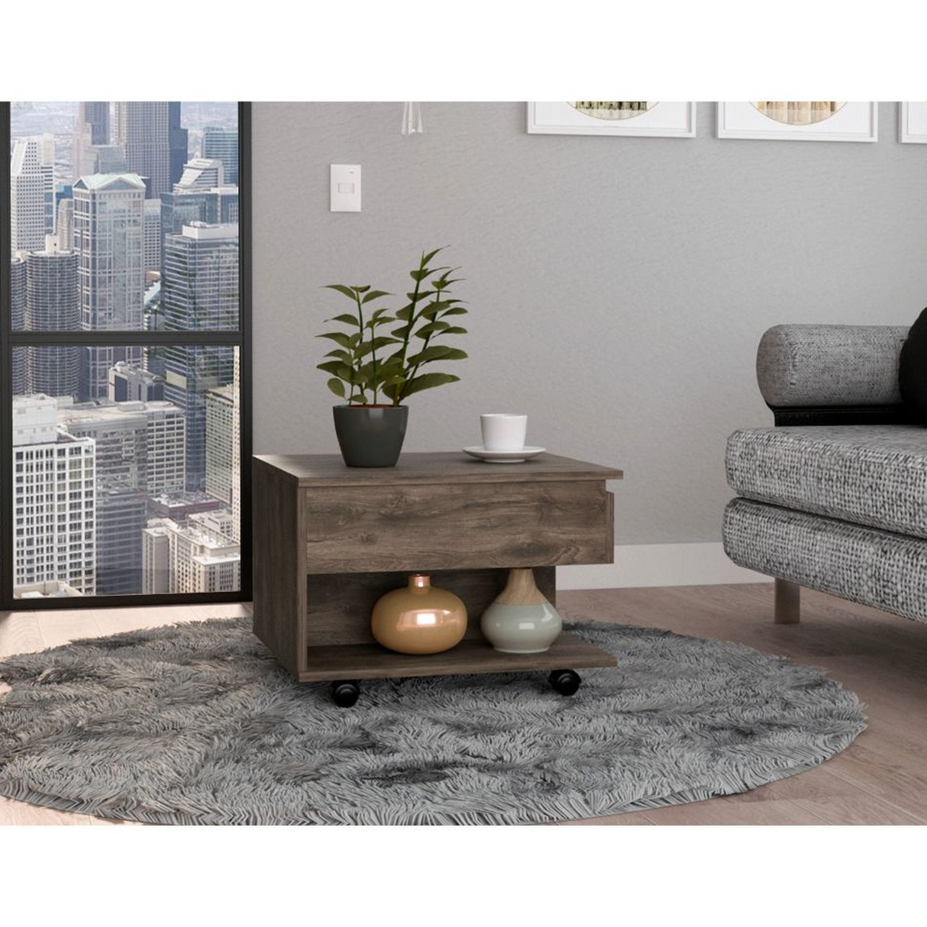 Lift Top Coffee Table with Smart Wheels and Locking for Living Room ...