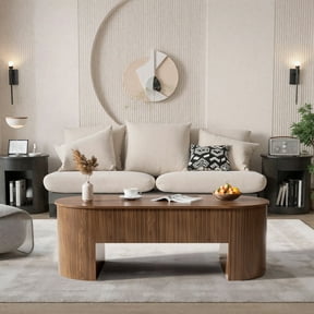 JOINICE Lift Top Coffee Table with Hidden Storage Space, Wood Square ...