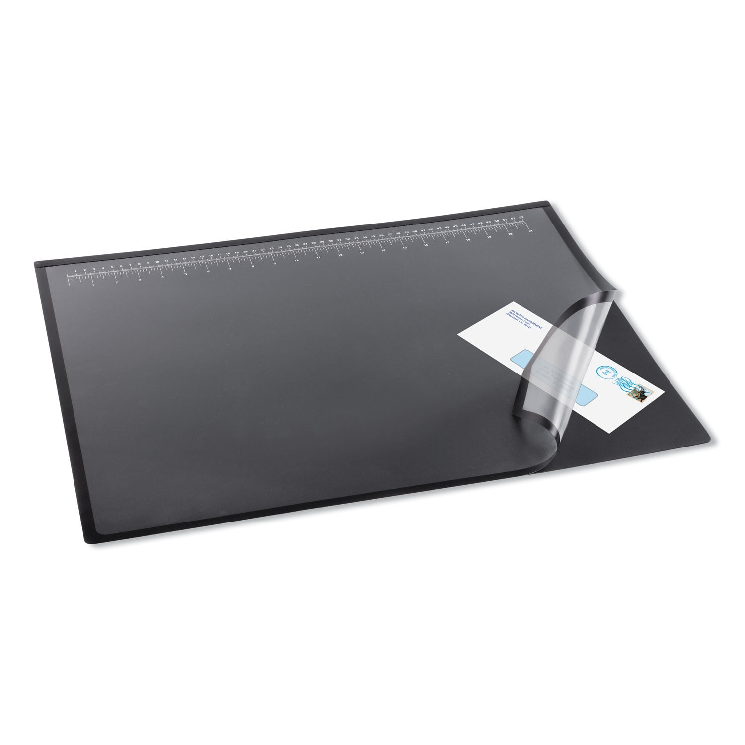 Lift-Top Pad Desktop Organizer With Clear Overlay, 22 X 17, Black ...