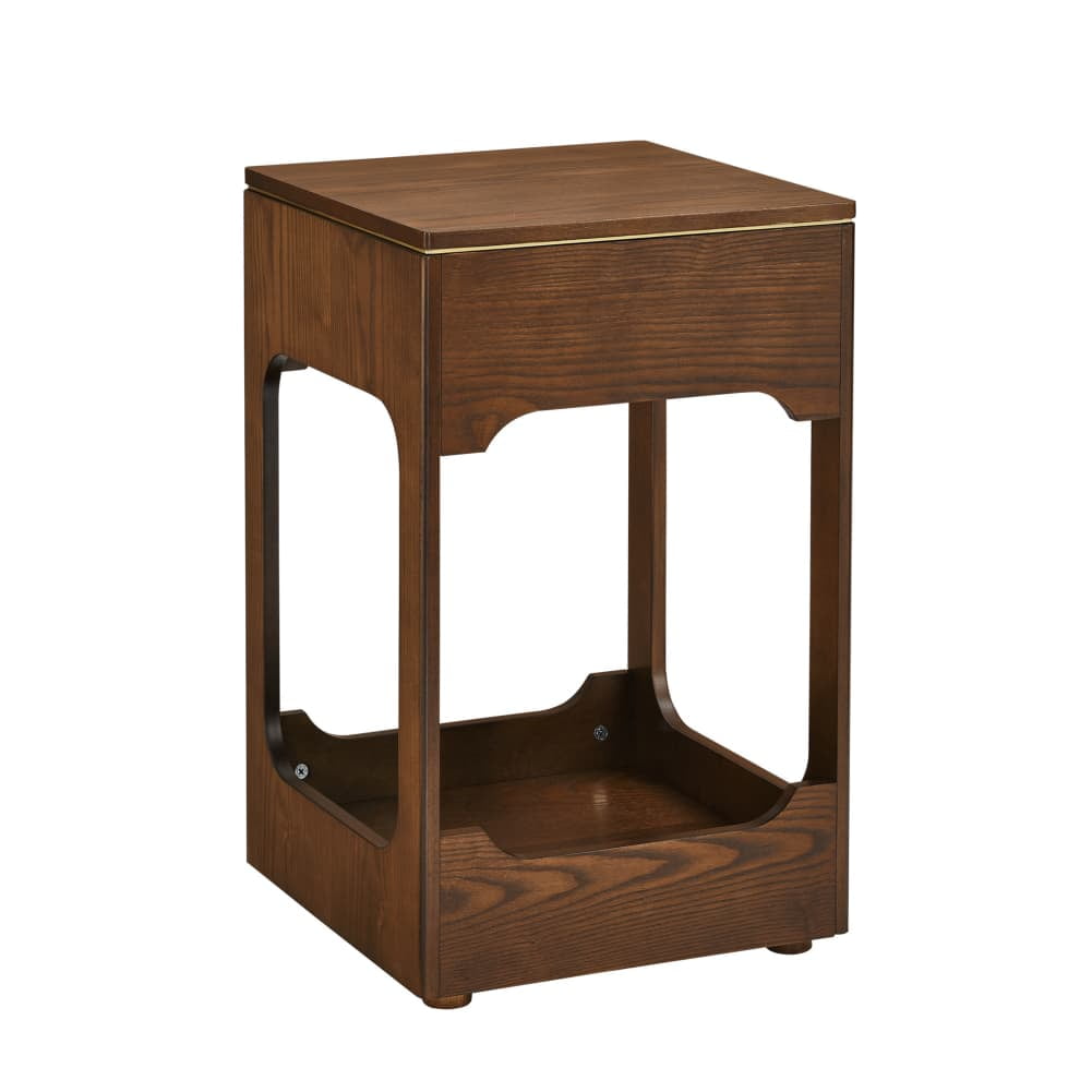 Lift Top Side Table, 2 Tier End Table With Storage, MidModern Rising ...