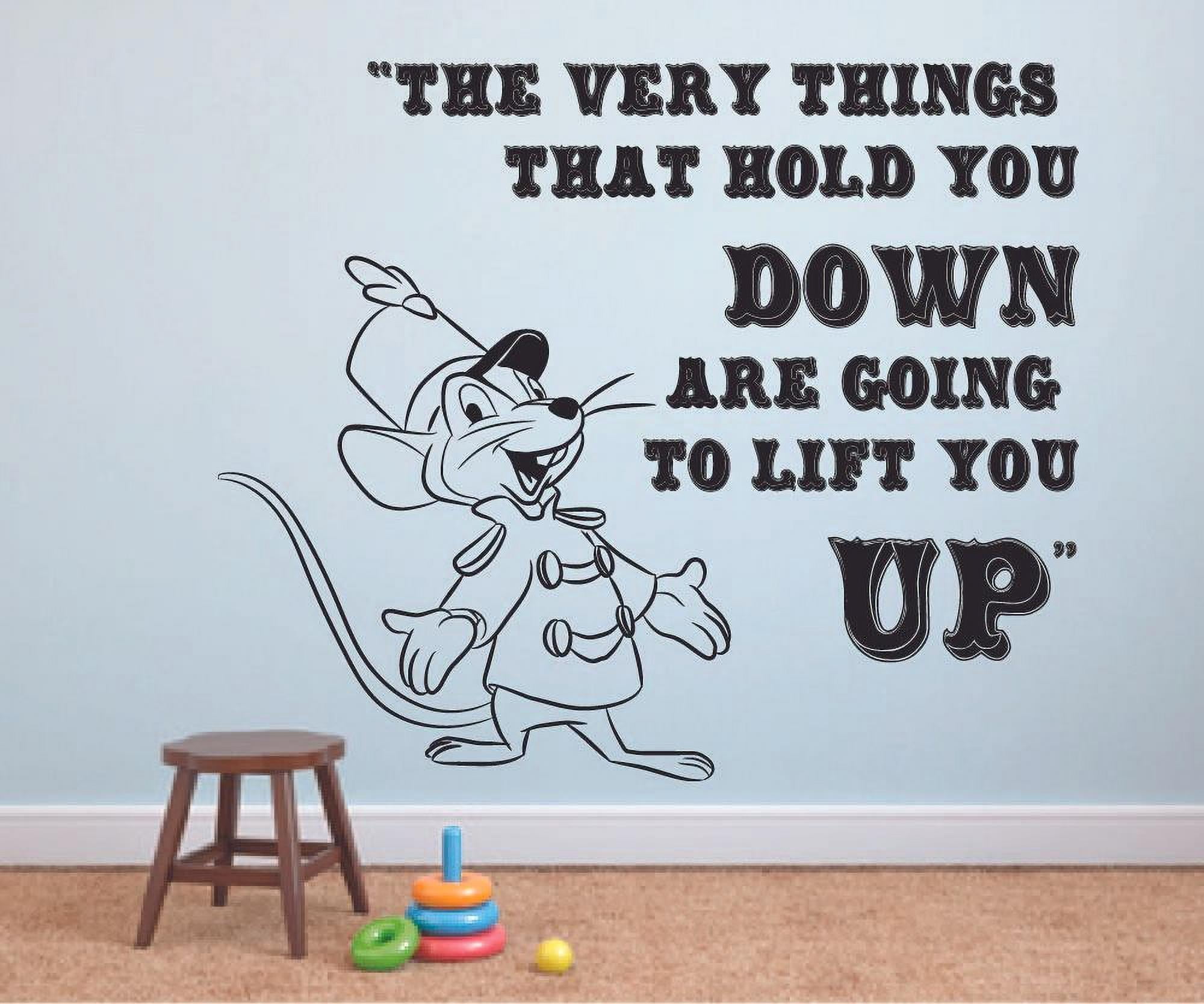 Lift You Up Dumbo Quote Disney Cartoon Life Quotes Wall Sticker Art ...