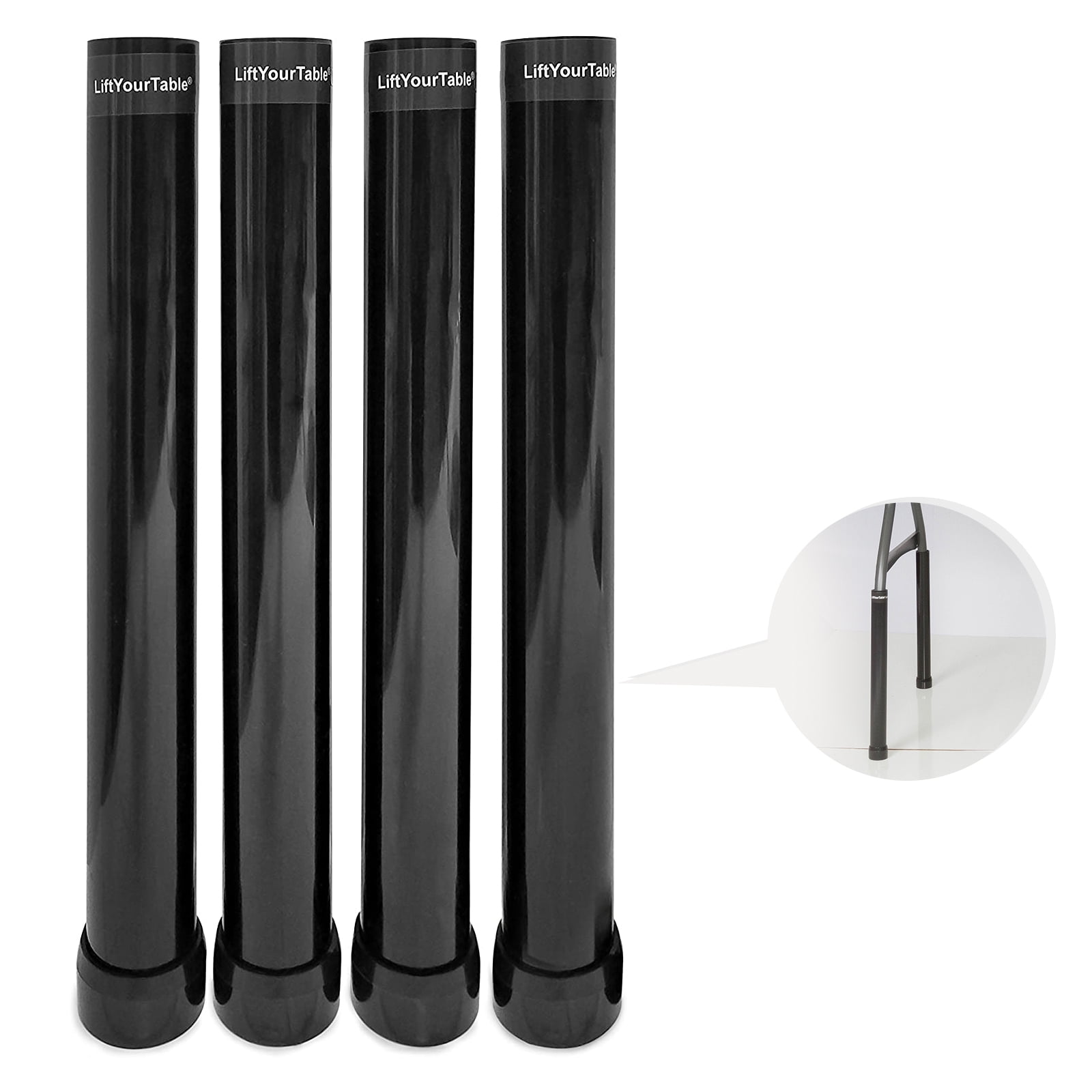Lift Your Table Folding Table Risers Bar Height Original Foot, Black ...