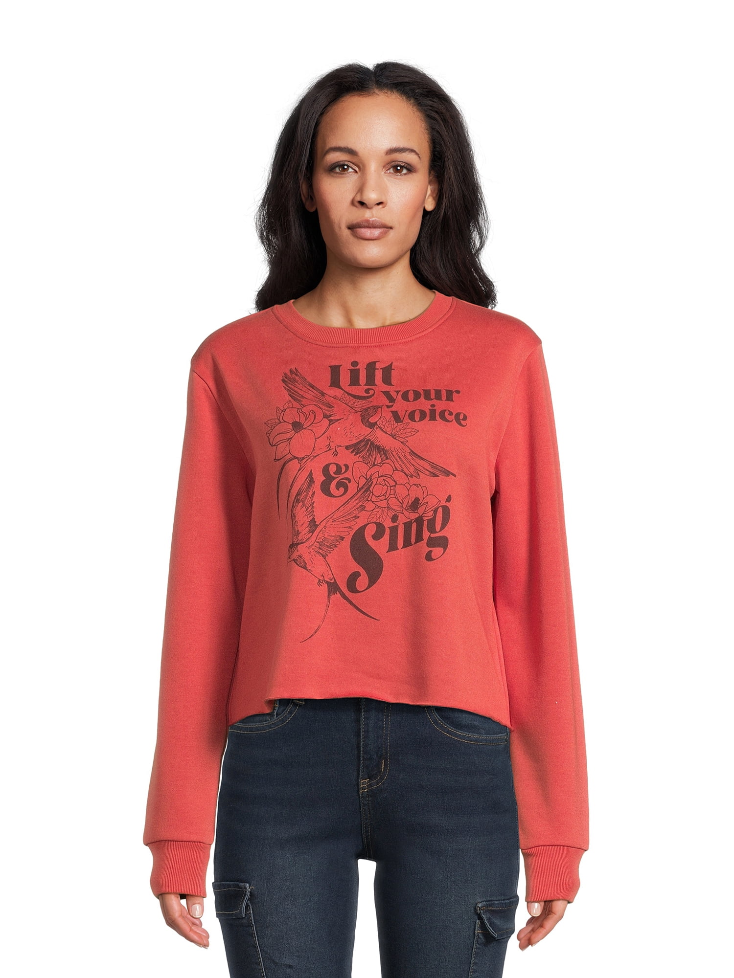 Lift Your Voice and Sing Women's Juniors Crewneck Sweatshirt with Long ...