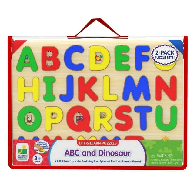 Lift and Learn Puzzle ABCs + Dinosaurs 2 Pack Preschool Toys and ...