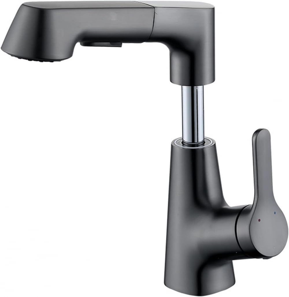 Lift-and-Pull Bathroom Vanity Faucets 360° Swivel Brass Sink Mixer ...