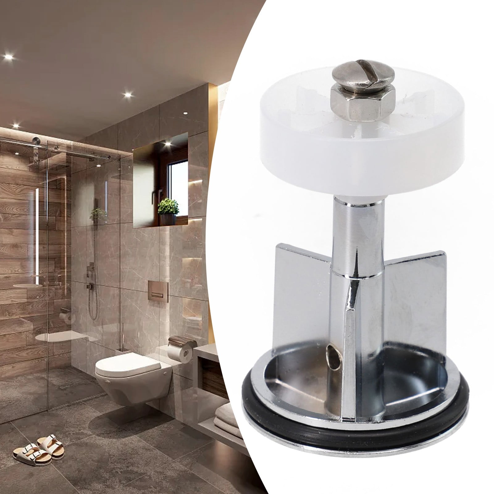 Lift-off waste basin sink push button 40 mm slotted chrome bathroom ...