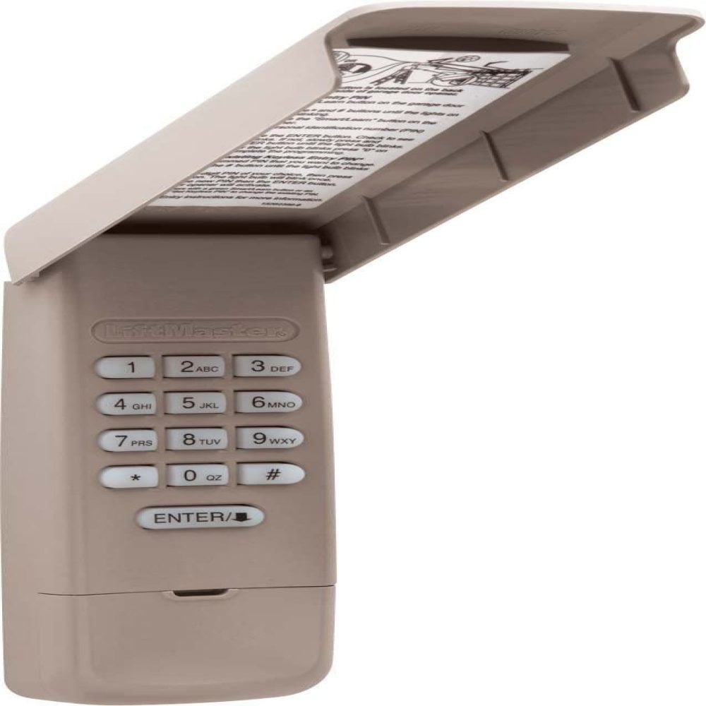 LiftMaster 877max Light Gray Wireless Keyless Garage Door Keypad Opener ...