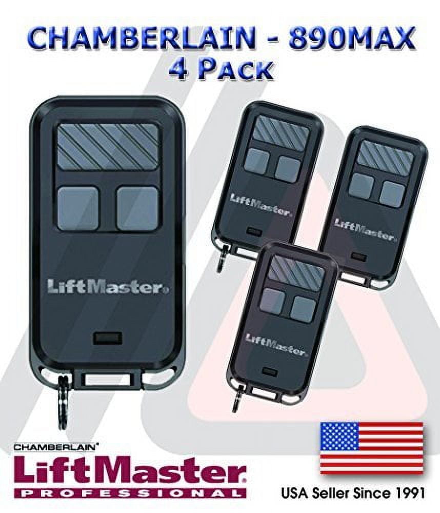 LiftMaster 890MAX, 315MHZ 4 Buttons Garage Door Universal Remote, Black ...