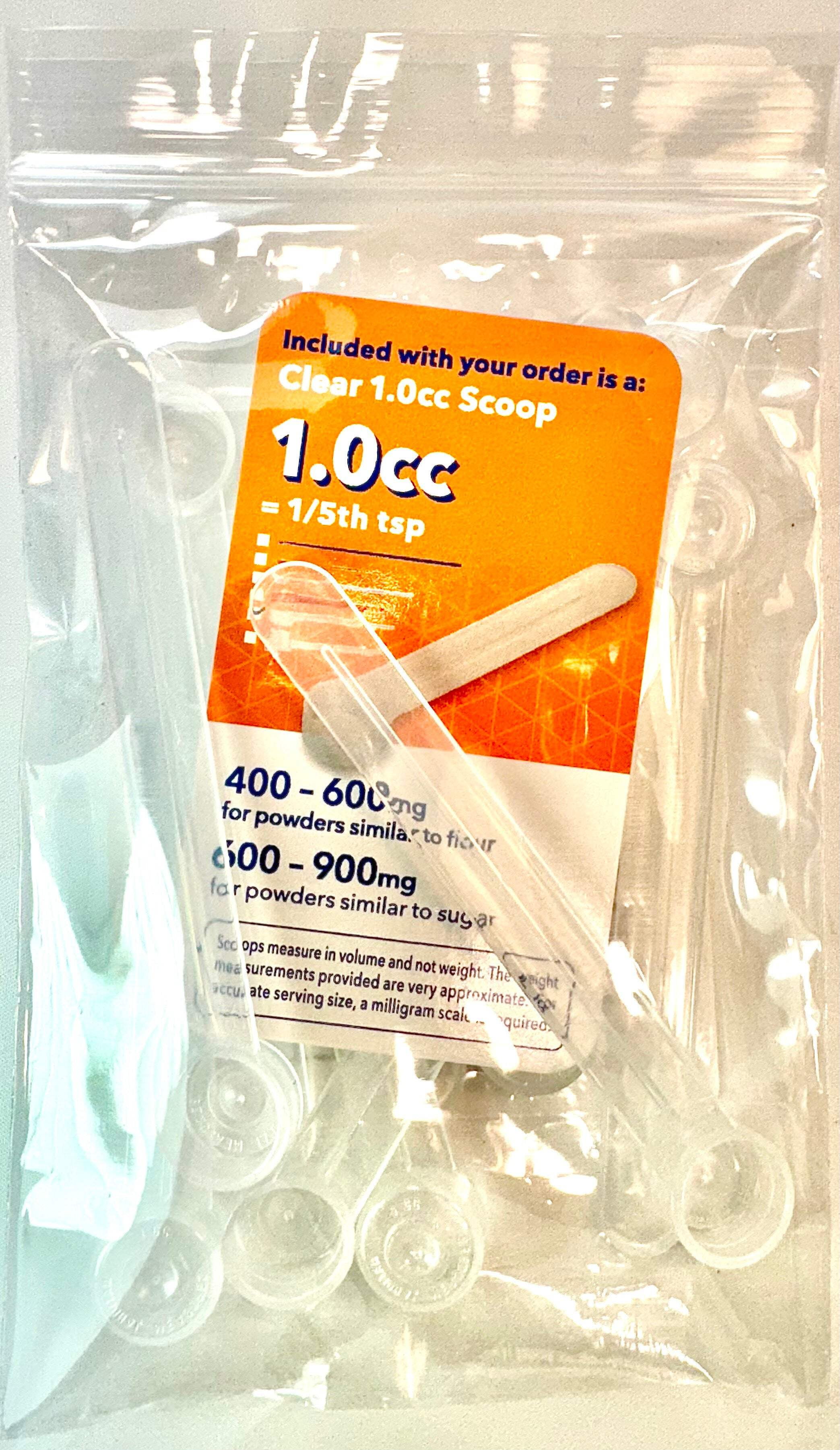 LiftMode Disposable 1.0cc Polystyrene Scoops, 400 - 600mg Capacity ...