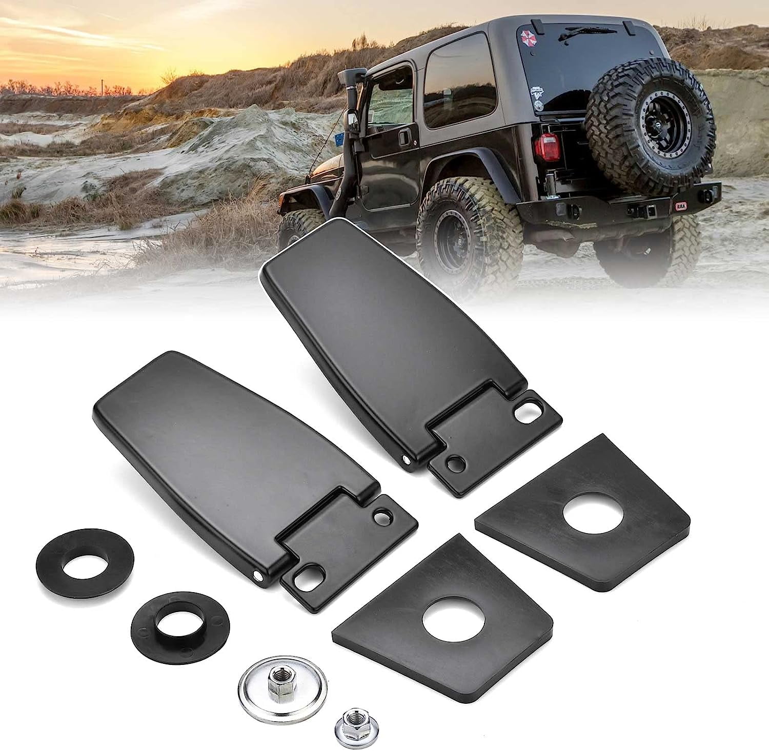 Jeep wrangler rear window hinge cover store
