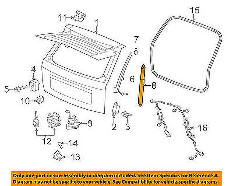 Liftgate Tailgate Hatch Trunk-Lift Support Strut Shock 55113632AC ...