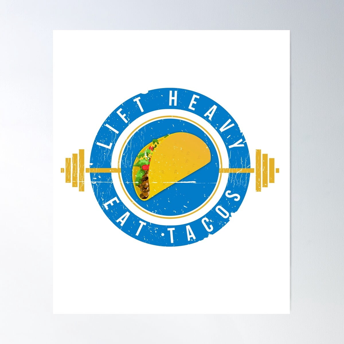 Lifting And Tacos Poster Wall Art, Modern Wall Decor For Living Room ...