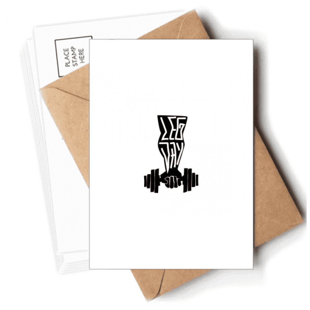 Lifting Equipment Fitness Hold Postcards Envelopes Blank Note Cards ...