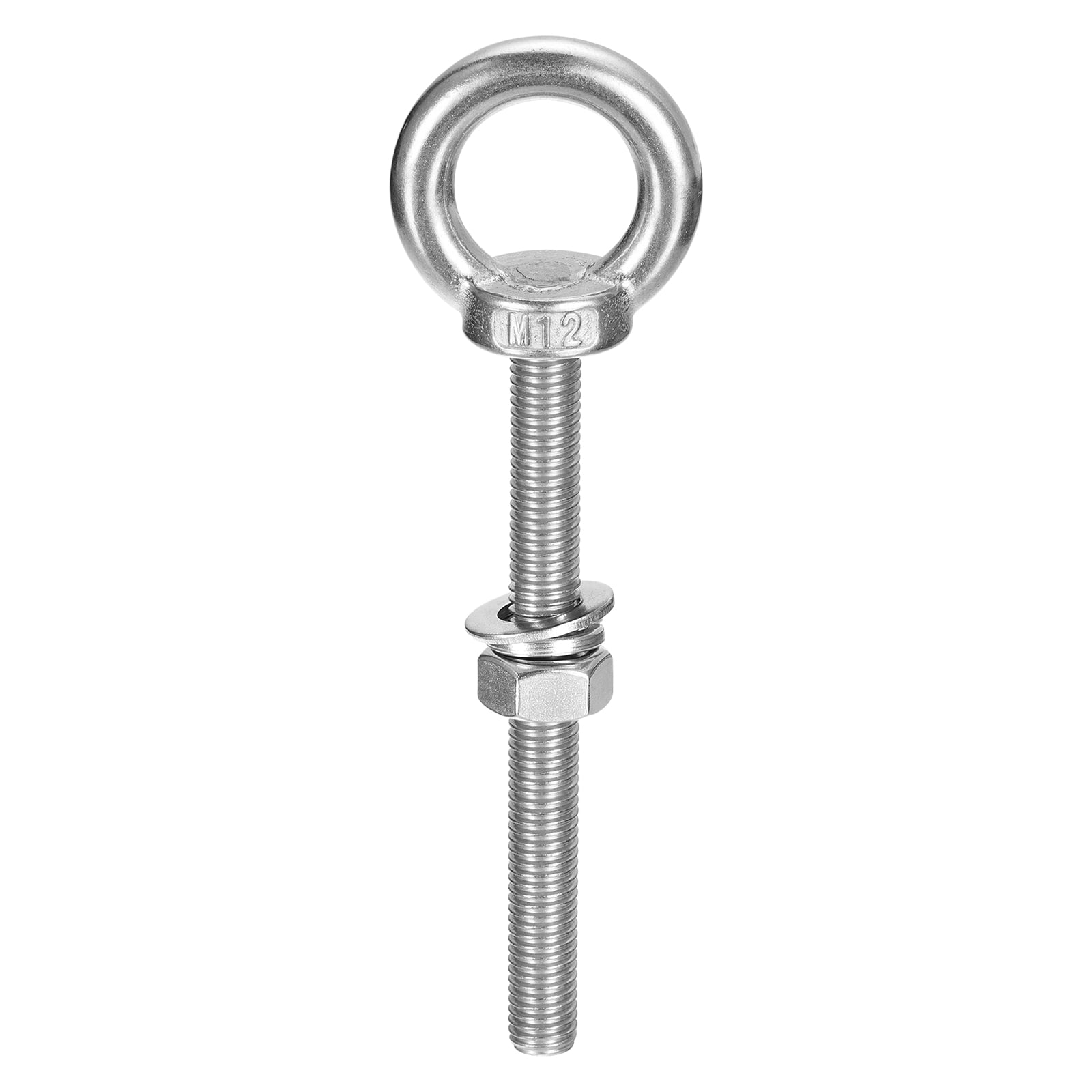 Lifting Eye Bolt 1 Set M12x120mm Eye Bolt with Nut Washer 304 Stainless ...