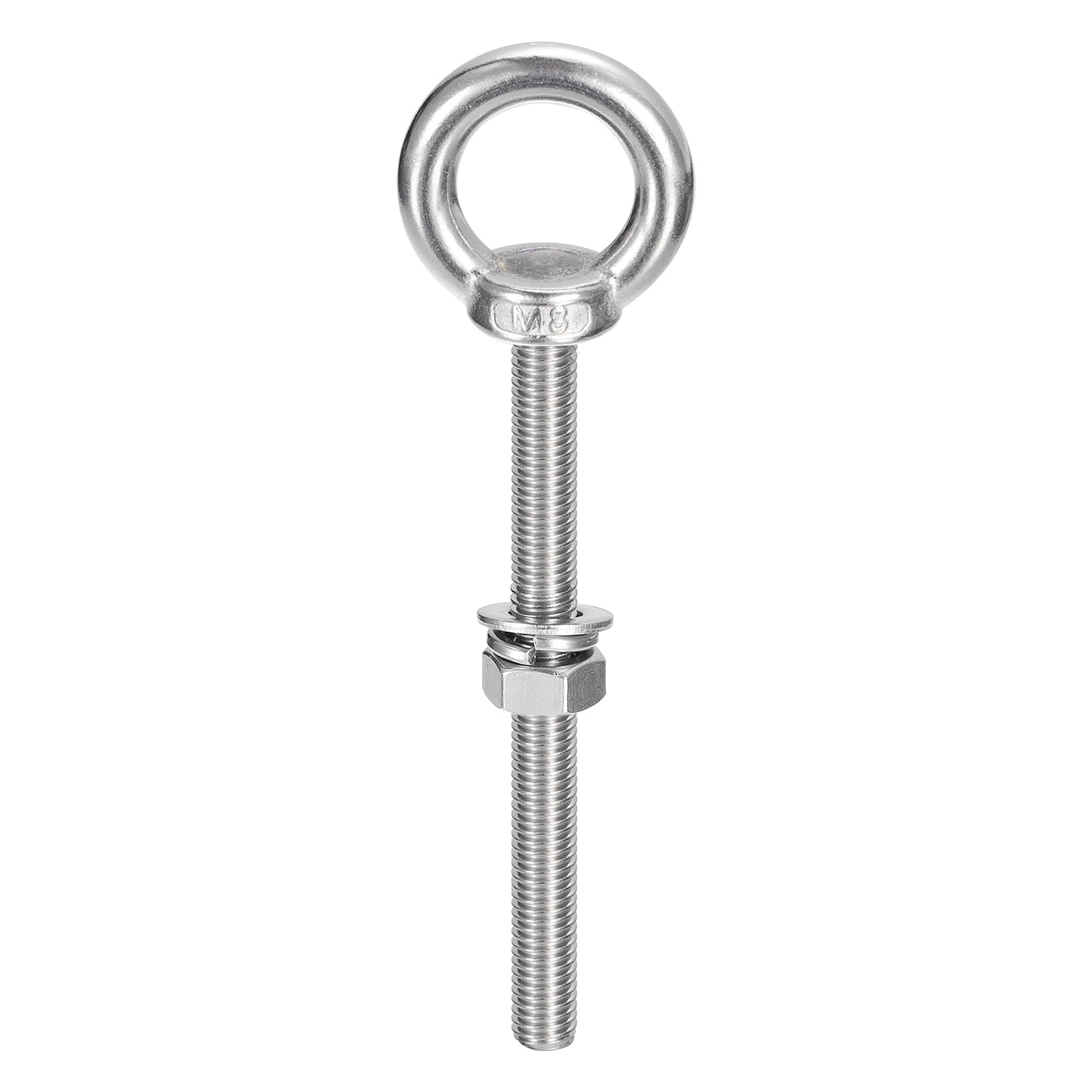 Lifting Eye Bolt 1 Set M8x100mm Eye Bolt with Nut Washer 304 Stainless ...