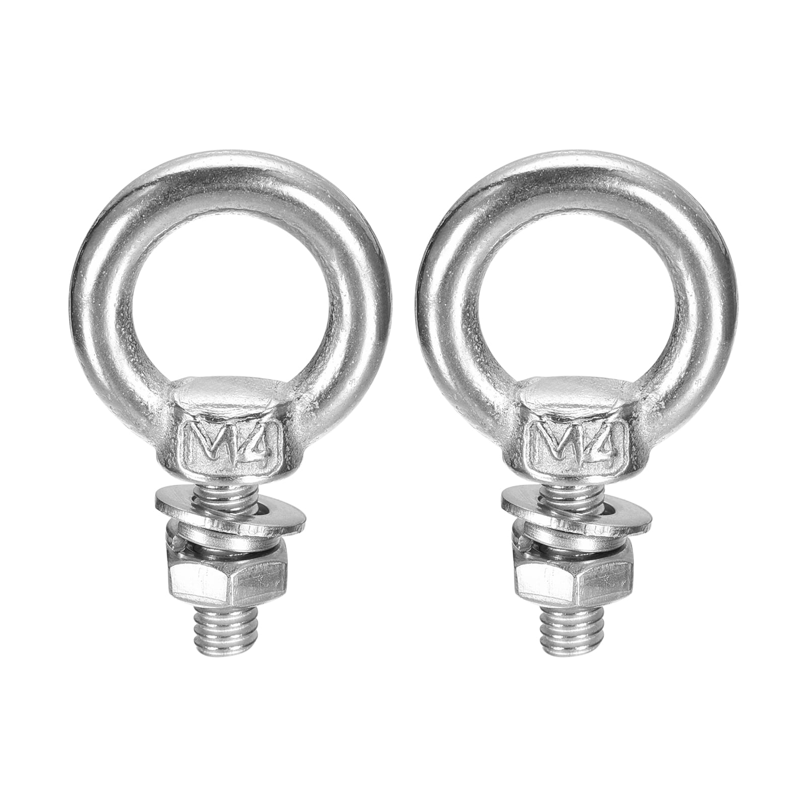 Lifting Eye Bolt 2 Sets M4x11mm Eye Bolt with Nut Washer 304 Stainless ...