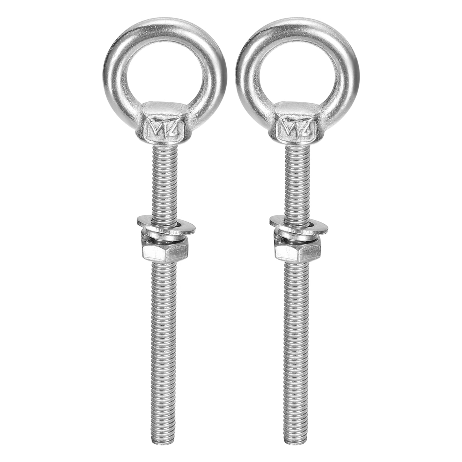 Lifting Eye Bolt 2 Sets M4x50mm Eye Bolt with Nut Washer 304 Stainless ...