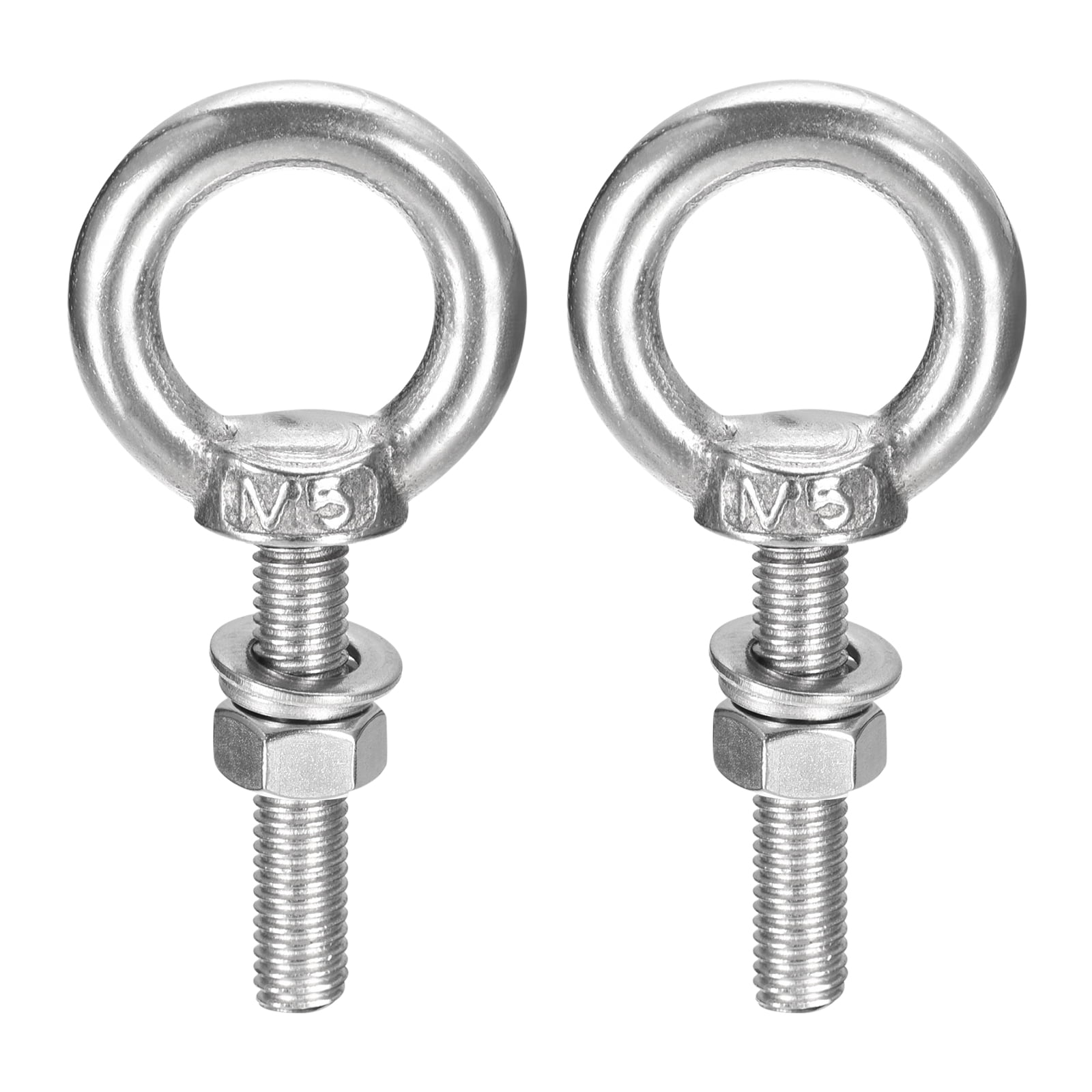Lifting Eye Bolt 2 Sets M5x25mm Eye Bolt with Nut Washer 304 Stainless ...