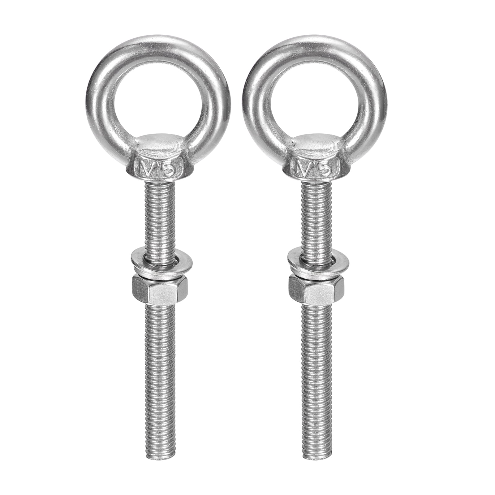 Lifting Eye Bolt 2 Sets M5x50mm Eye Bolt with Nut Washer 304 Stainless ...