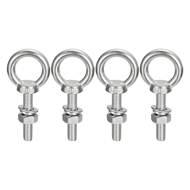 Lifting Eye Bolt 4 Sets M10x50mm Eye Bolt with Nut Washer 304 Stainless ...