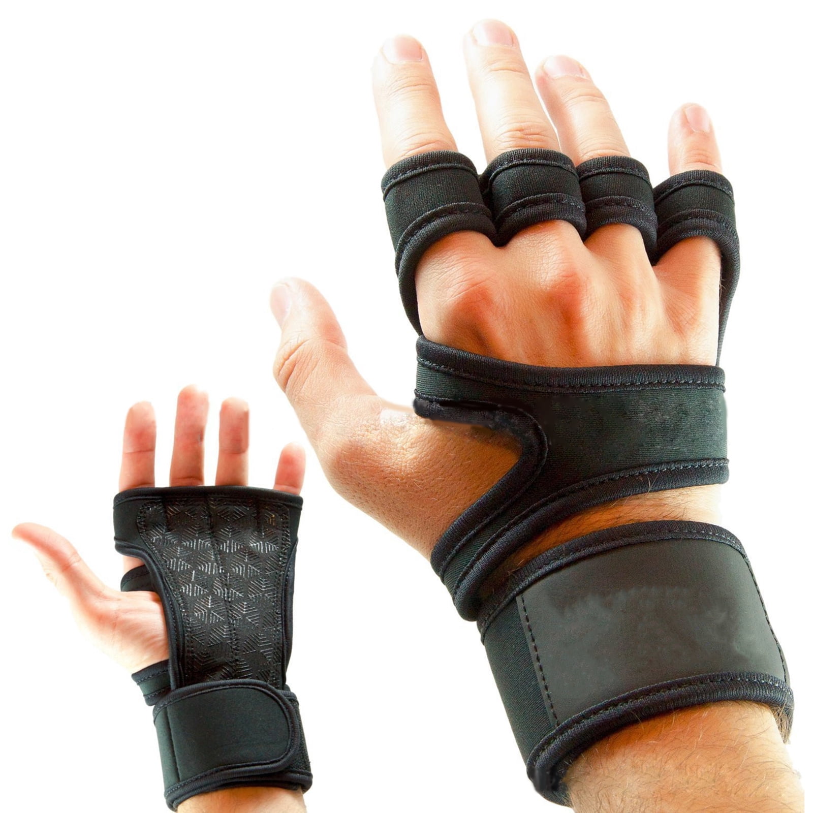 Lifting Grip Pads Hand-Palms Protectors Anti-Skid Gym Gloves Workout ...