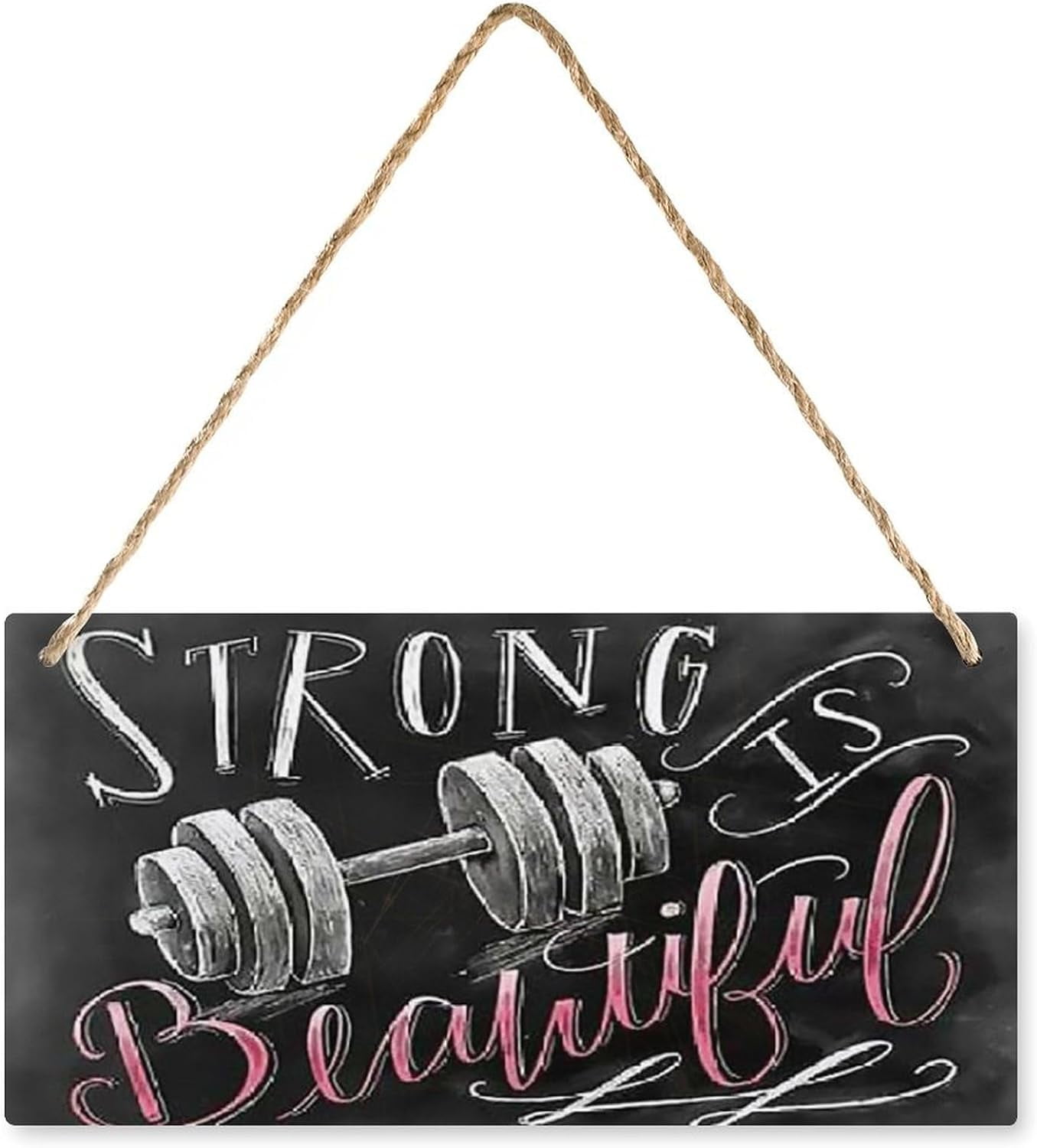 Lifting Strong Is Beautiful Wood Signs Wall Art Decor Birthday ...