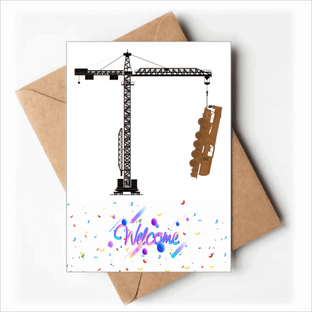 Lifting Tower Weight-lifting Suspension Welcome Back Greeting Cards ...
