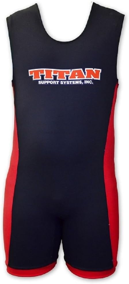 LiftingLarge Titan Triumph Powerlifting Singlet Black/Red IPF Legal RAW ...