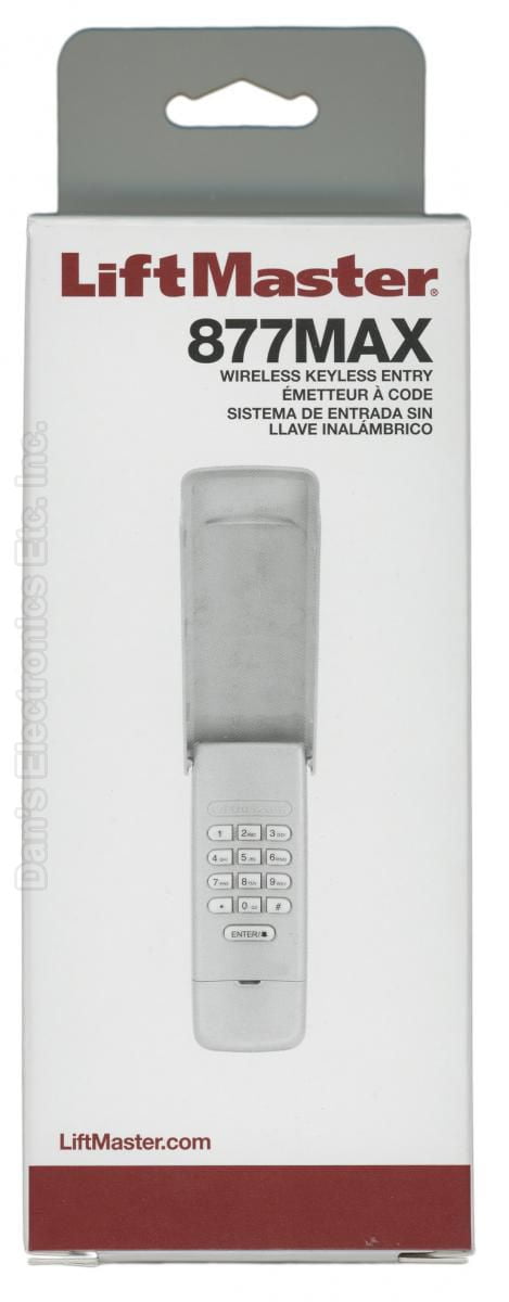 Liftmaster 877MAX wireless keypad (p/n: 877max) Garage Door Opener (new ...