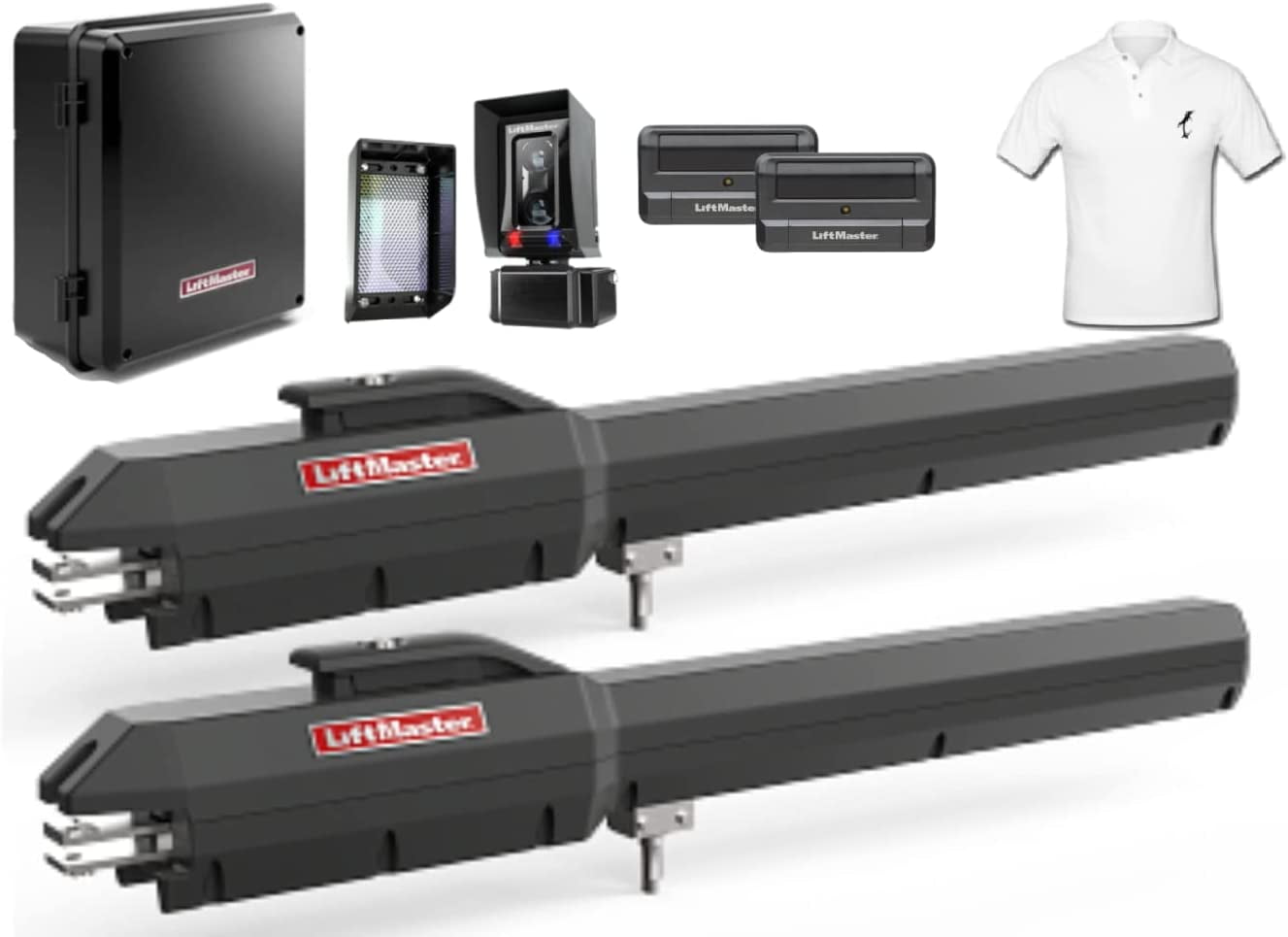 Liftmaster LA500PKGUL Dual Swing Gate Opener Kit - Includes Extra LA500 ...